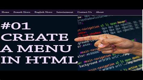 Sida Loo Sameeyo Menu Adigoo Isticmaalaya Html And Css Youtube