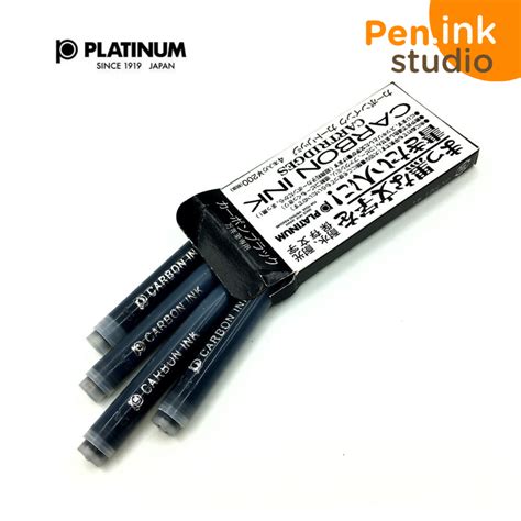 Platinum Pen Carbon Black Ink Cartridge Pack Of 4pcs Shopee Malaysia