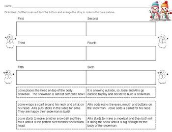 How To Build A Snowman Sequencing Activity By Homebabeing While Homesteading