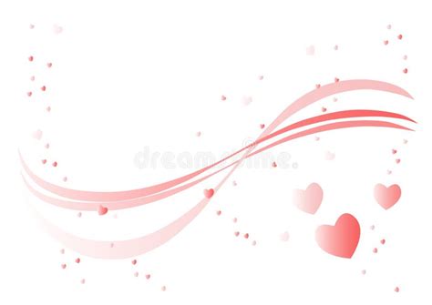 Background Illustration With A Flowing Heart Pattern Vector
