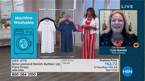 Nina Leonard Vneck Buttonfront Midi Dress Youtube