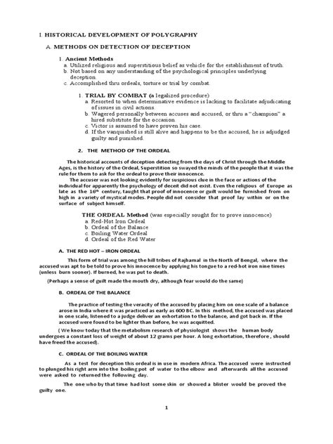 A Comprehensive History Of Early Deception Detection Methods From