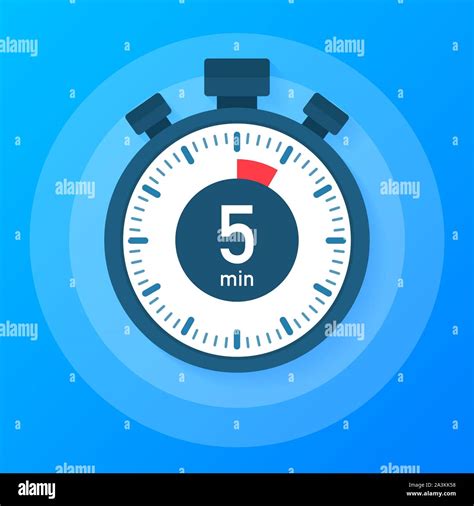 The Minutes Stopwatch Vector Icon Stopwatch Icon In Flat Style Timer On On Color Background
