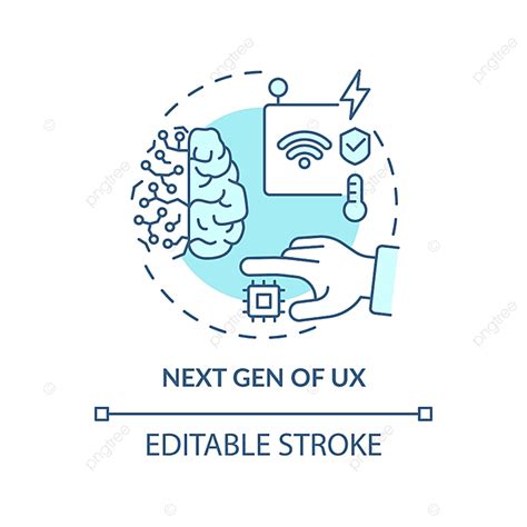 Gen Vector Hd Images Next Gen Of Ux Turquoise Concept Icon Outline