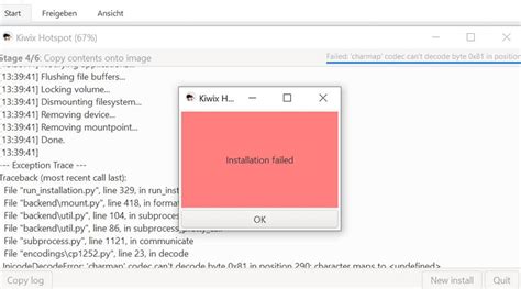 Error When Trying To Generate Image Using Windows Desktop Installer Issue Offspot Kiwix