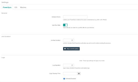 Powersync Settings Activeg Support