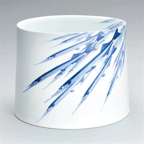 染付深鉢「細魚」 小枝 真人 ｜ギャラリージャパン