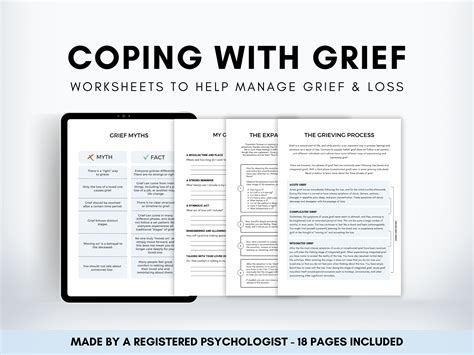 Grief Therapy Worksheets For Adults Coping Skills For Grief And Loss