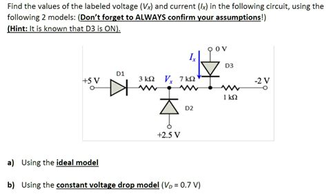 solved find the values of the labeled voltage vx and current ix in