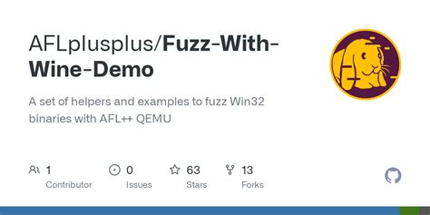 Github Aflplusplusfuzz With Wine Demo A Set Of Helpers And Examples To Fuzz Win32 Binaries