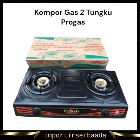 Jual IMP Kompor Gas 2 Tungku Progas HITAM Yamakawa SILVER SNI WAJIB
