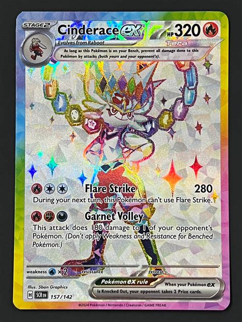 157142 Cinderace Ex Pokémon Stellar Crown Ultra Rare Jarvvos