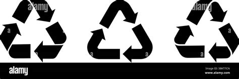 Recycle Icon Set Recycling Arrow Symbols In Different Styles Green