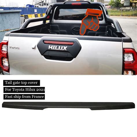 레일 가드 캡 프로텍터 리어 커버 테일 게이트 트림 Toyota Hilux 2015 2016 2017 2018 2019