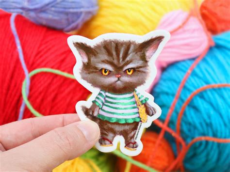 Sassy Kitten And Purse Vinyl Sticker Single Sticker Etsy