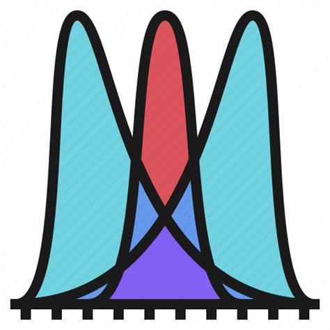 Curve Data Distribution Normal Probability Statistics Icon