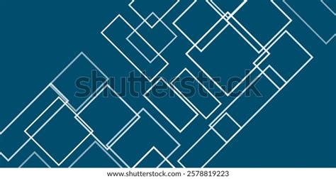 Simple Overlapping Rectangular Frames Various Sizes Stock Vector