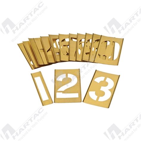 Stencils Brass Interlocking Stencil Sets Company Name Hartac