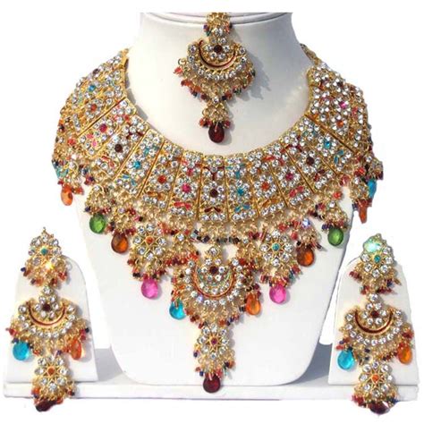 Indian Zircon Necklace Latest Kundan Zircon Necklace Set Indian