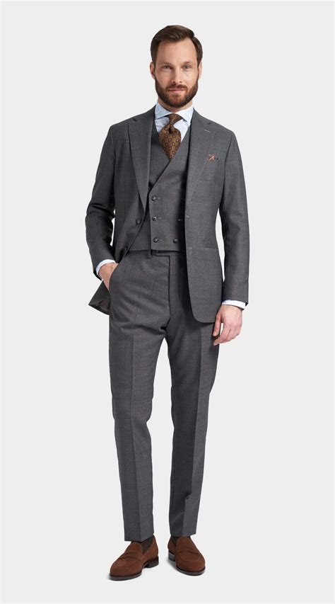 Charcoal Tropical Suit Mond