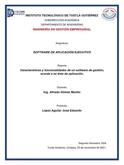 Software De Aplicación Ejecutivo Pdf Software Software De La