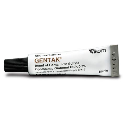 Gentak® Gentamicin Sulfate Solution Usp 03 Ophthalmic Ointment