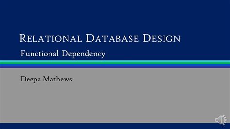ktu mca rlmca205 dbms functional dependency youtube