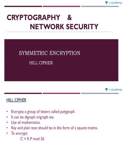 hill cipher 2x2 pdf