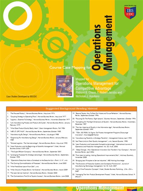 operations management course case mapping pdf lean manufacturing
