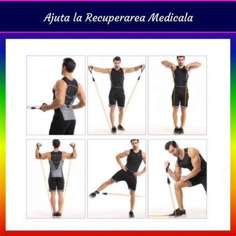 Комплект Oxee от 5 латексови еластични съпротивителни въжета разтегателни помагат за изгаряне