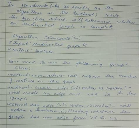 Solved Transcribed Image Text In Pseudocode Be As Specific As