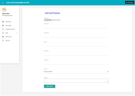 Staff Leave Management System Django Python Staff Leave Management