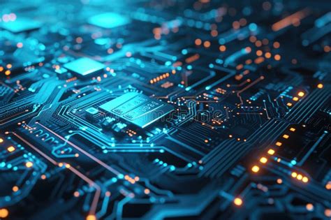 Modern Technology Circuit Board Texture Background Design Stock