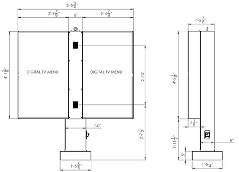 Double Panel Digital Drive Thru Menu Boards Uni Structures Inc