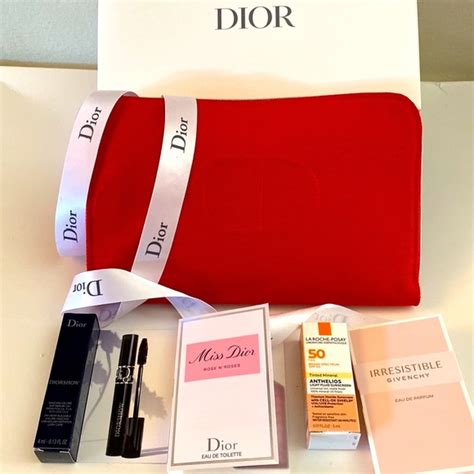 Dior Bags New Dior Zip Pouch 8by 5 With 55 Ribbon In Box And Samples Poshmark