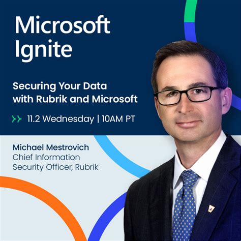 Patrick Plummer On Linkedin Msignite Cybersecurity Rubrik Microsoft Misa Sentinel Ciso Cio