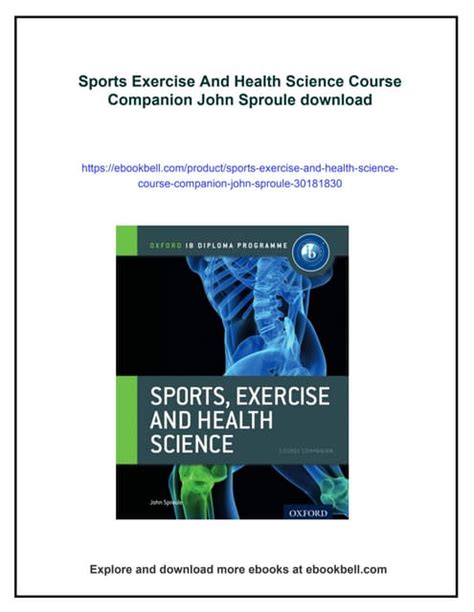 Sports Exercise And Health Science Course Companion John Sproule Pdf