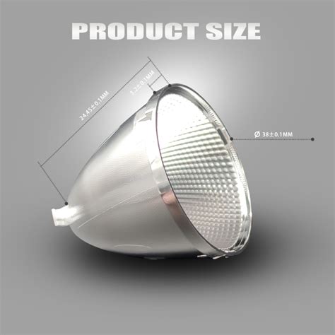 Cob Optical Plastic Material Led Light Diffuser Lens 35mm 30 Degree Down Light With Diffuse