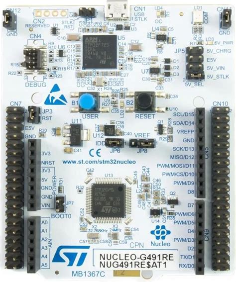 Mikrokontroler Stmicroelectronics Stm32 Nucleo G491re Stm32g491ret6 Arm