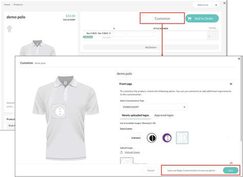Ordering Products With Customizations Nuorder Help Desk Home