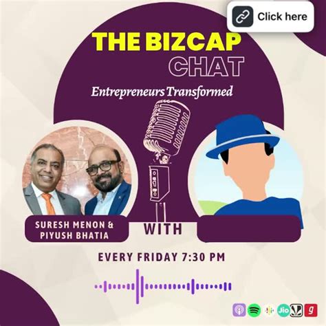 Piyush Bhatia🌟 On Linkedin Introducing The Biz Cap Chat A Podcast Series Where We Raise Our