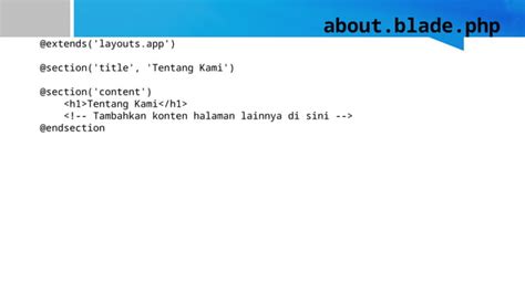 pengenalan laravel install routing controller dan view pptx