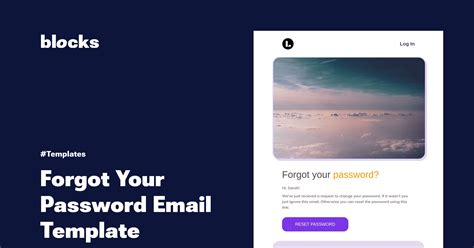 User Friendly Forgot Your Password Email Template Blocks Blocks