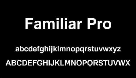 Familiar Pro Font Font Tr