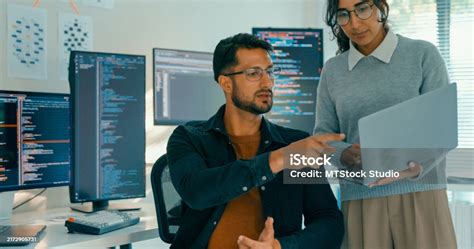 software engineering team engaged in problemsolving and code analysis