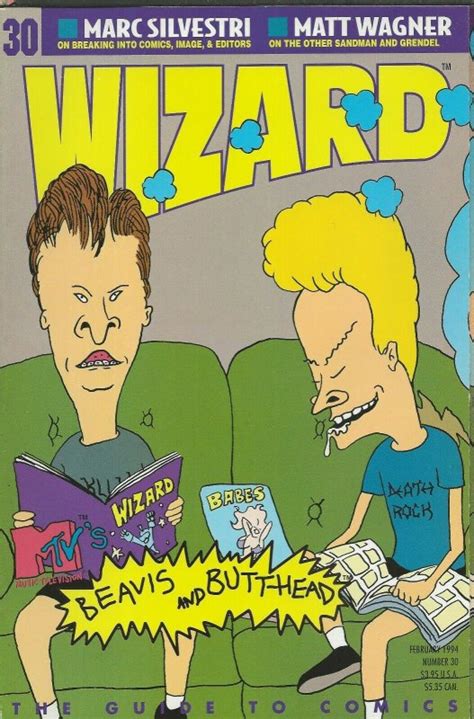 Original Vintage Feb 1994 Wizard Magazine 30 Beavis And Butthead