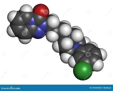 Trazodone Molecular Structure 3d Model Molecule Antidepressant