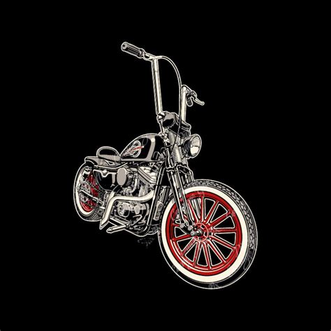 Sportster Springer Chopper Bobber Digital Vector File Pms Colors Etsy