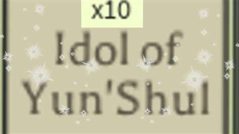 10 Idols Of Yunshul Youtube