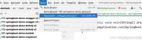 Springboot配置热部署dev Toolsspring Boot Devtools Csdn博客